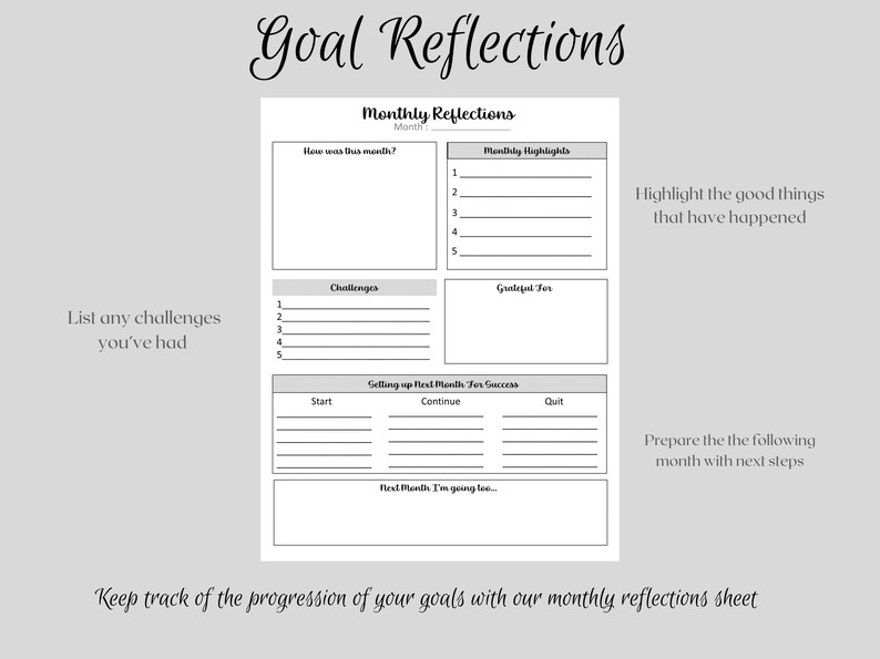 Yearly Goal Planner - Etsy