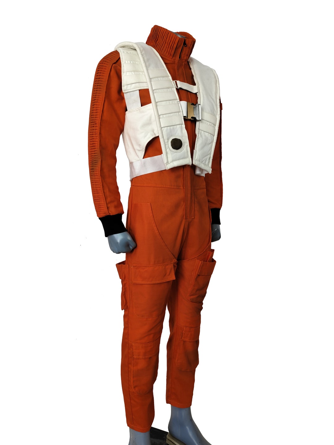 Orange Xwing Pilot Suit, Inspired by Star Wars Poe Dameron With White ...