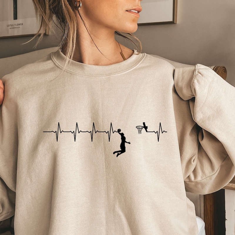 Basketball Heartbeat Svg - Etsy