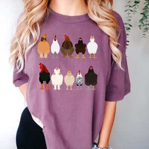 Comfort Colors Chicken and Rooster Tshirt Gift for Chicken, Farm Life ...