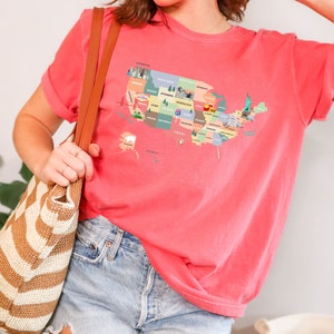 50 States Shirt,us Map Travel Shirt,vacation Shirt,gift for USA ...