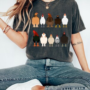 Comfort Colors Chicken and Rooster Tshirt Gift for Chicken, Farm Life ...