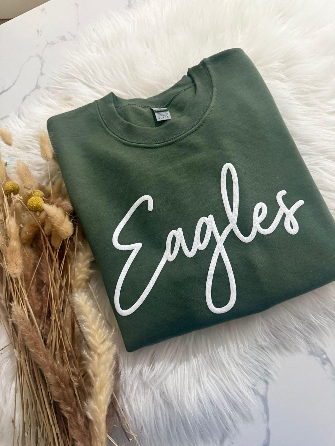 Custom Puff Team Name Sweatshirt, Embossed Team Name Sweater, Embossed ...