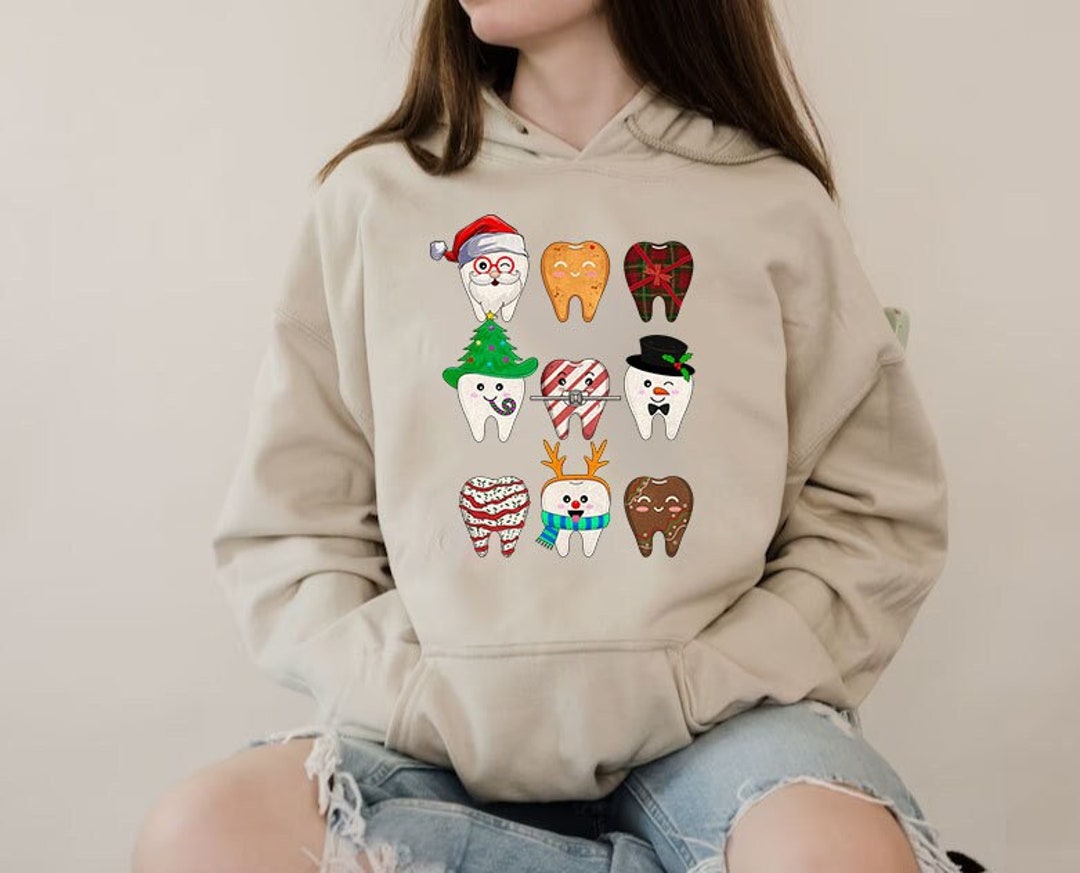 Funny Christmas Teeth Hoodıecute Christmas Dentist - Etsy