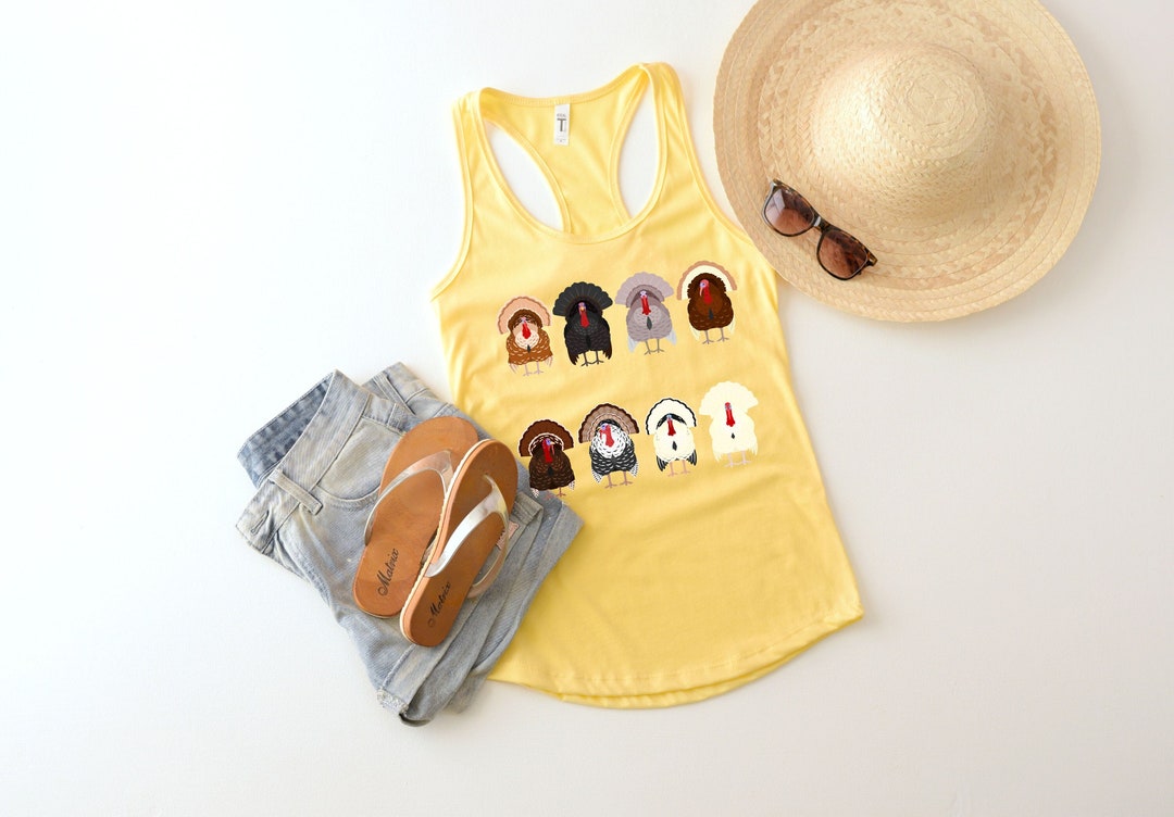 Turkey Tank Top,thanksgiving Tank,fall Vibes Tank,fall Turkey Tank ...