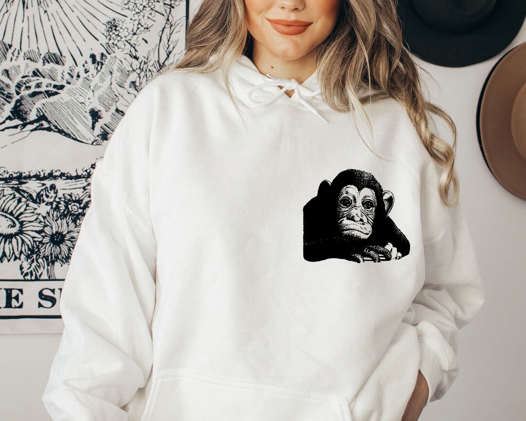 Monkey Hoodie, Monkeys Sweatshirt, Monkey Gift, Monkey Lover Hoodie ...