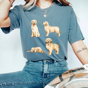 Comfort Colors Golden Retriever Shirt,golden Mama Shirt, Golden Mom Shirt, Dog Mom Tshirt ...
