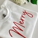 Embossed Merry Sweatshirt,christmas Sweater,merry Puff Sweatshirt ...