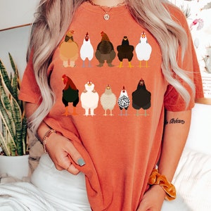 Comfort Colors Chicken and Rooster Tshirt Gift for Chicken, Farm Life ...