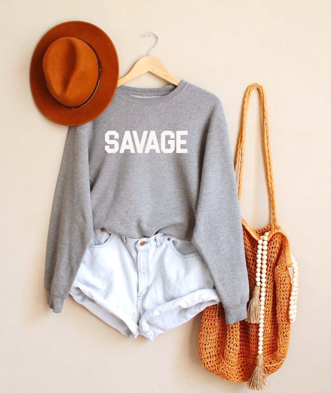 Savage Sweatshirt,savage Embroidered Sweatshirt,savage Tshirt,custom ...