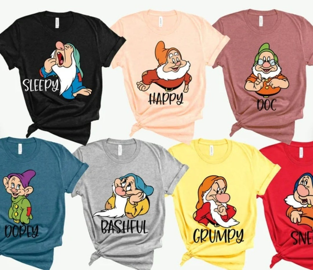 Seven Dwarfs Shirts, Seven Dwarfs, Disney Group Shirts, Snow White ...