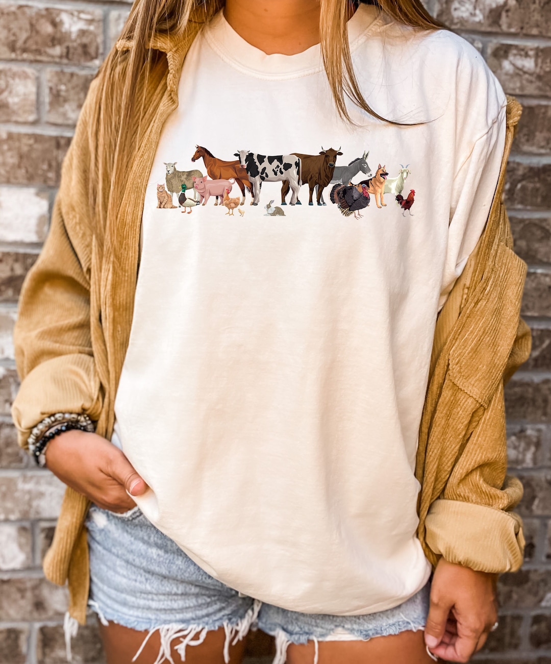 Comfort Colors Farm Animal Shirt,animal Lover Shirt,farm Shirt,animal ...