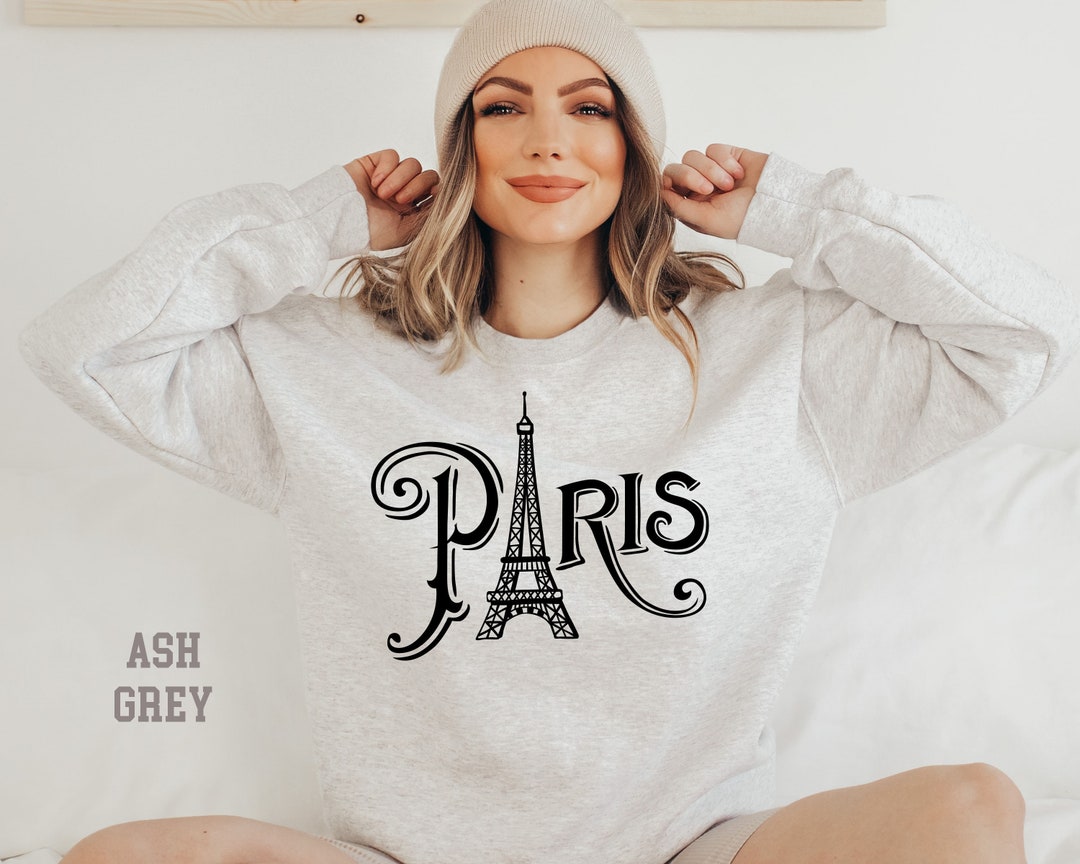 Paris France Sweatshirt, Eiffel Tower Sweatshirt,collegiate Text,france ...