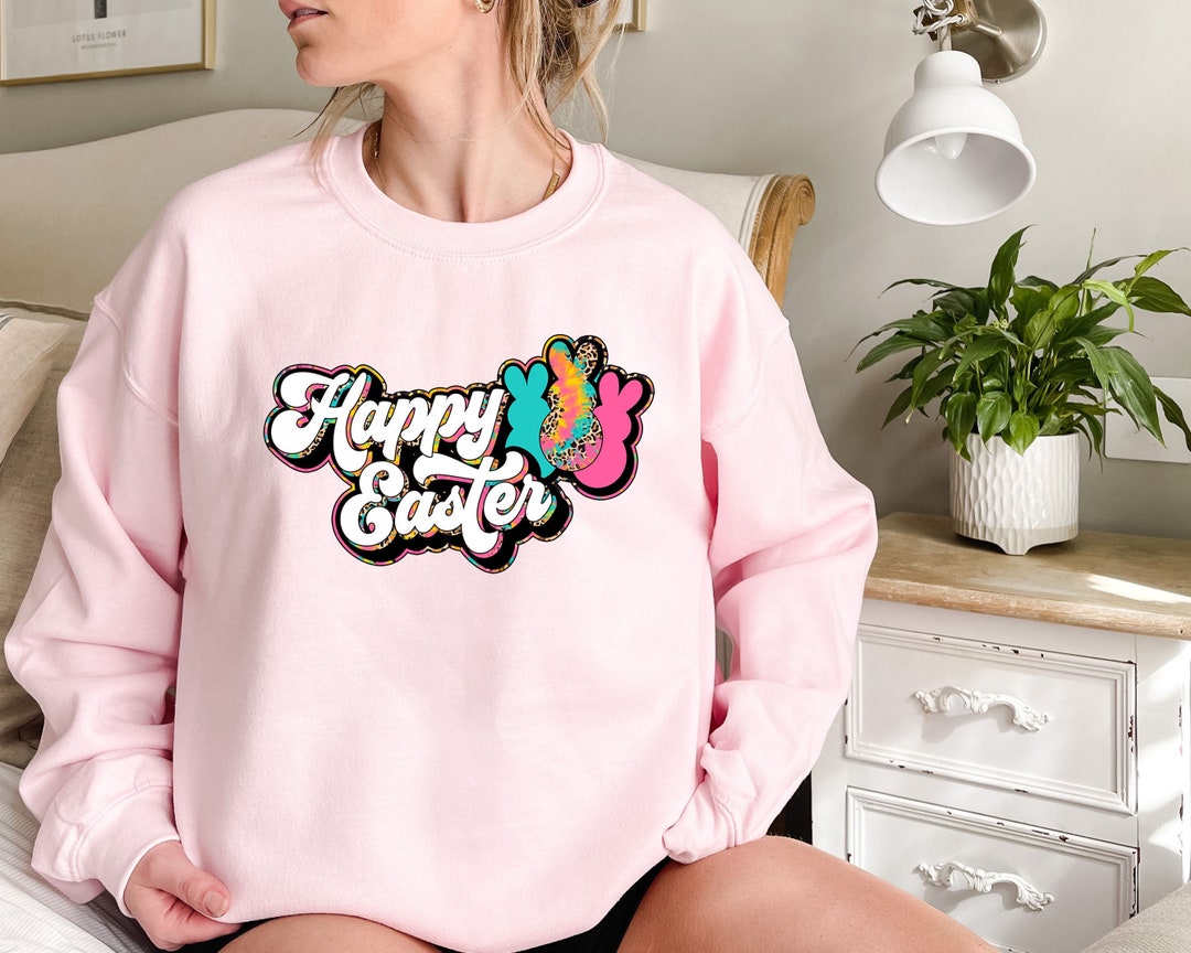 Happy Easter Sweatshirt, Easter Shirt, Easter Day, Easter Bunny Shirt ...