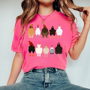 Comfort Colors Chicken and Rooster Tshirt Gift for Chicken, Farm Life ...