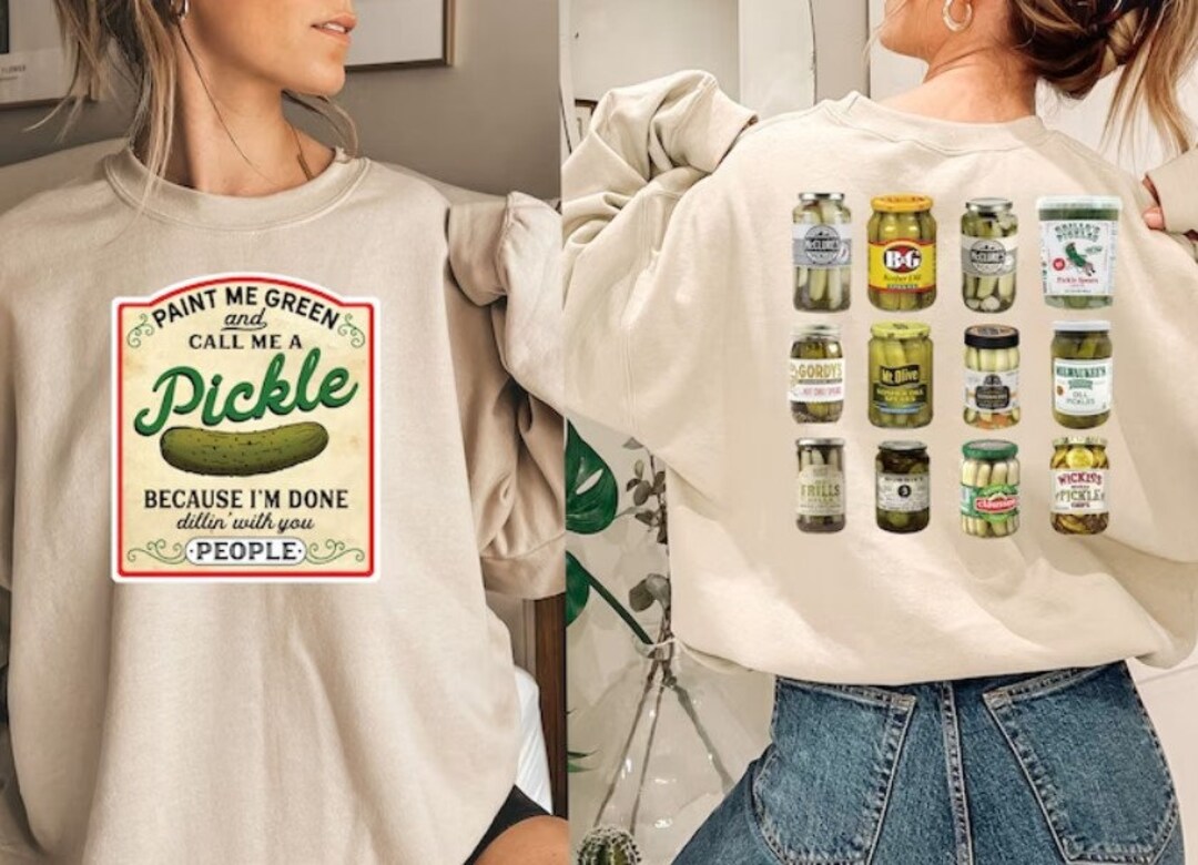 Vintage Canned Pickles Sweatshirt,pickle Jar Shirt, Pickle Lovers Shirt,canning Season ...