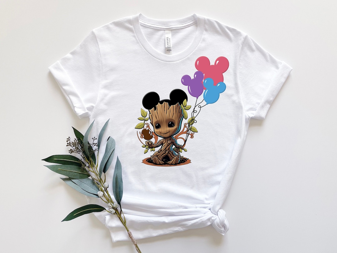 Groot and Mickey Ears Shirt,baby Groot Shirt,mickey Ears Shirt,disney ...