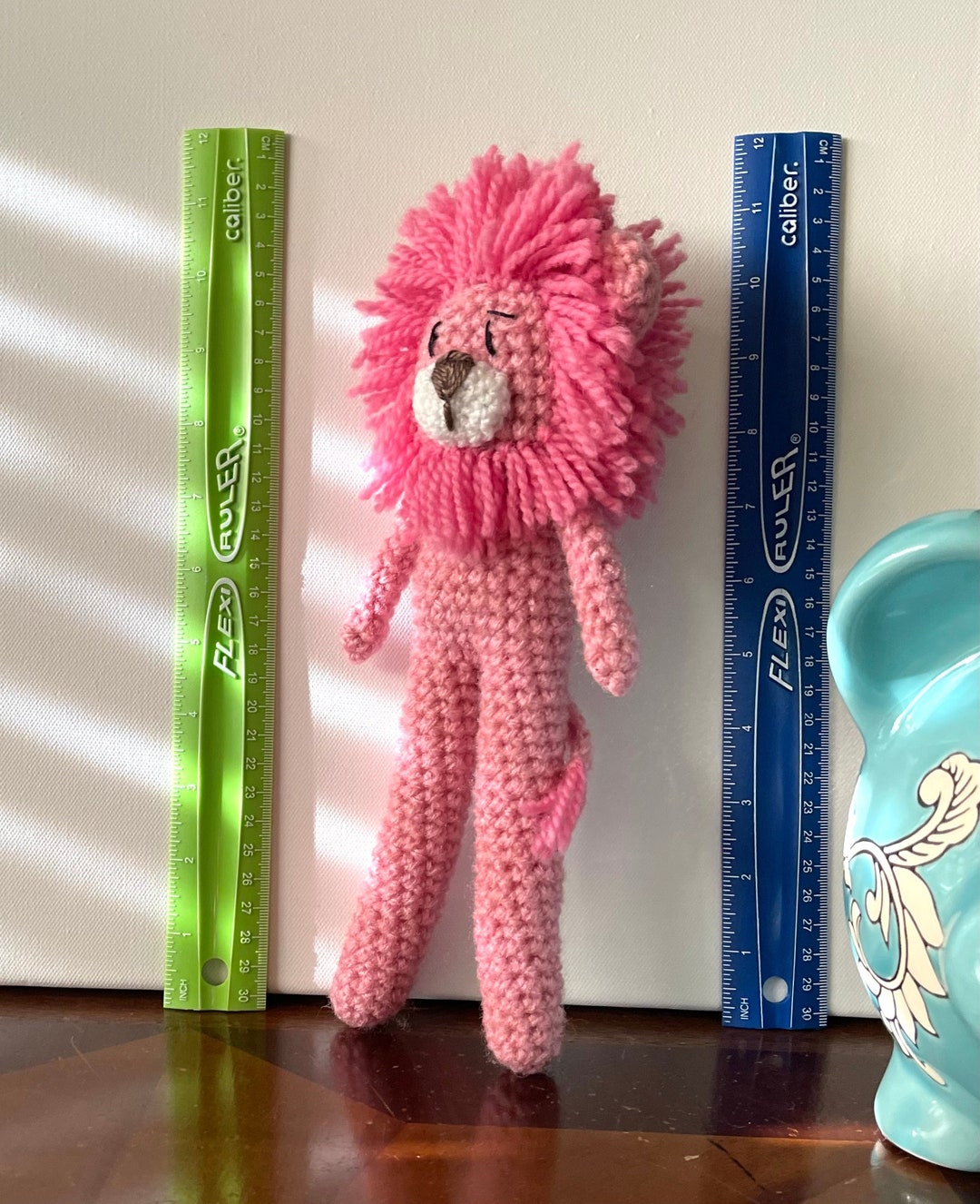 Pink Lion Vintage Crocheted - Etsy