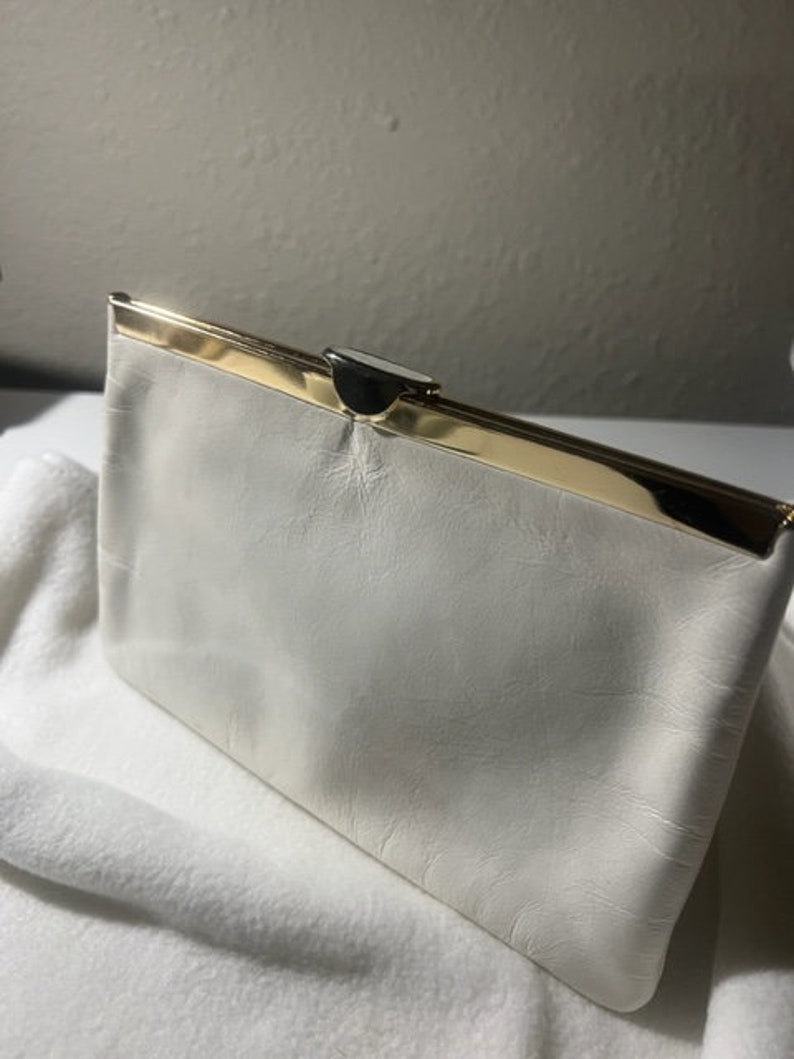 Vintage Etra Authentic Leather Off-white Purse - Etsy