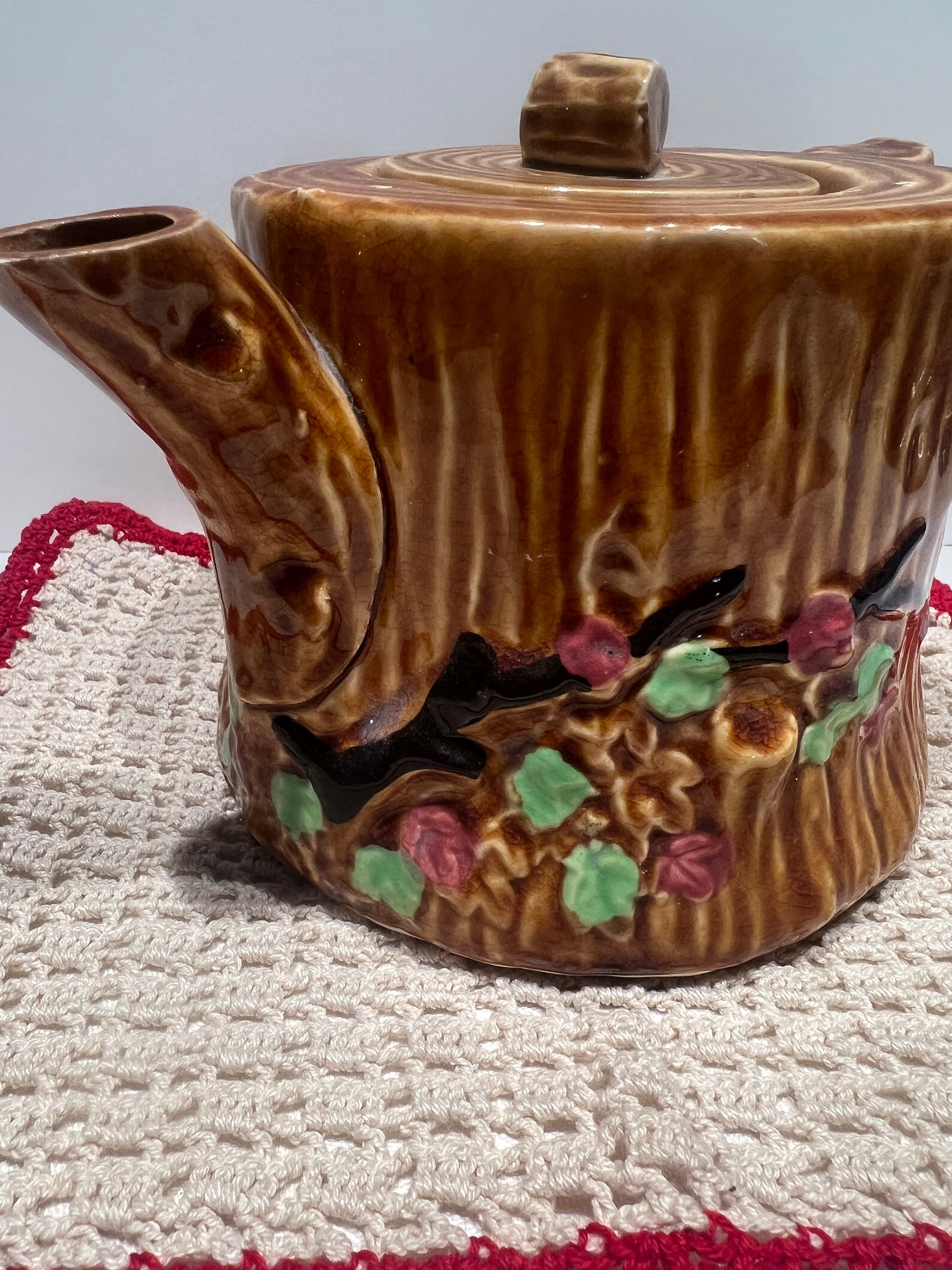 Tree Stump-style Vintage Teapot - Etsy