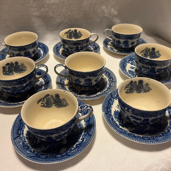 Blue Willow Tea Set - Etsy