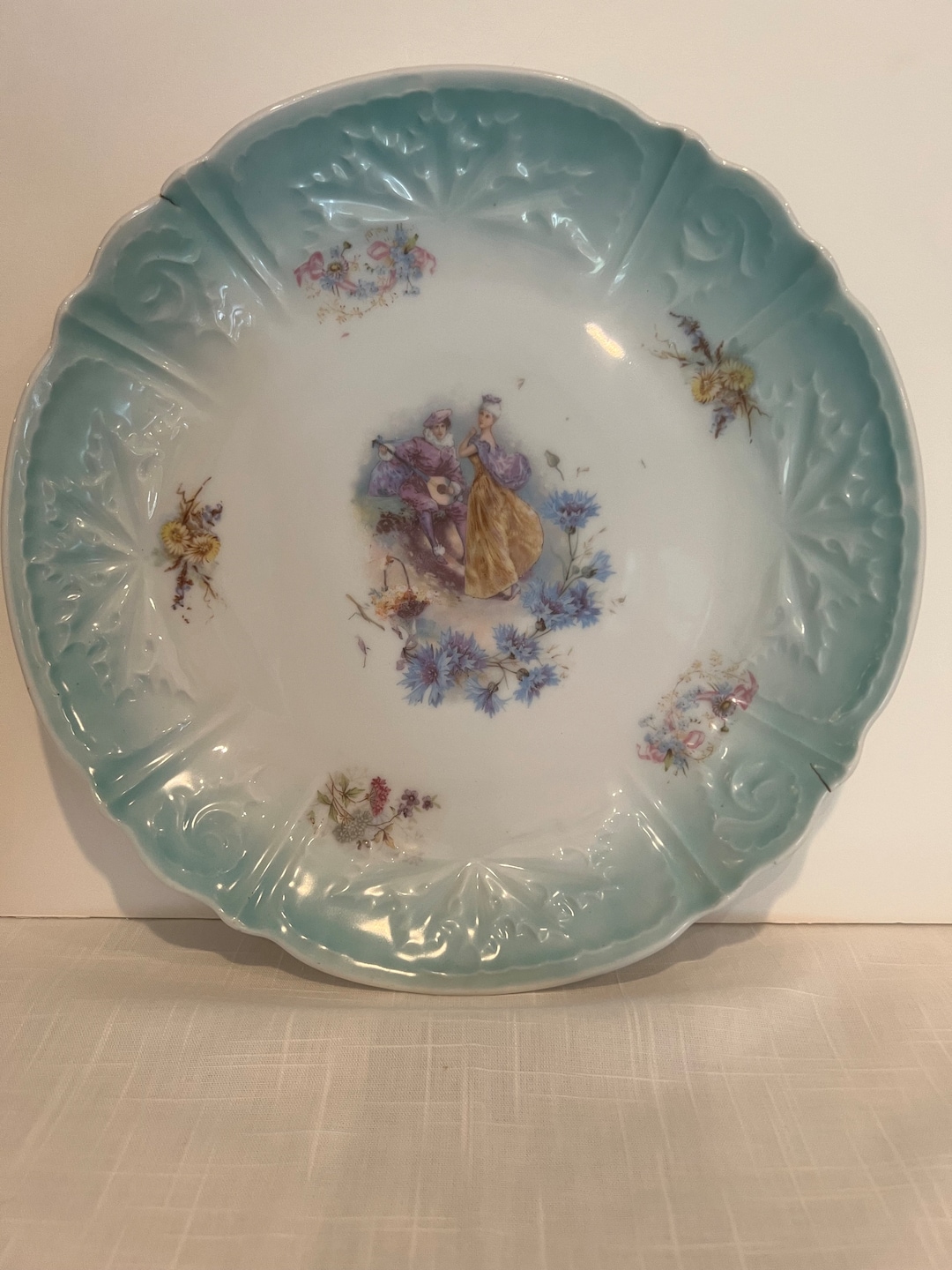 Antique Victorian Hand-painted Plate - Etsy
