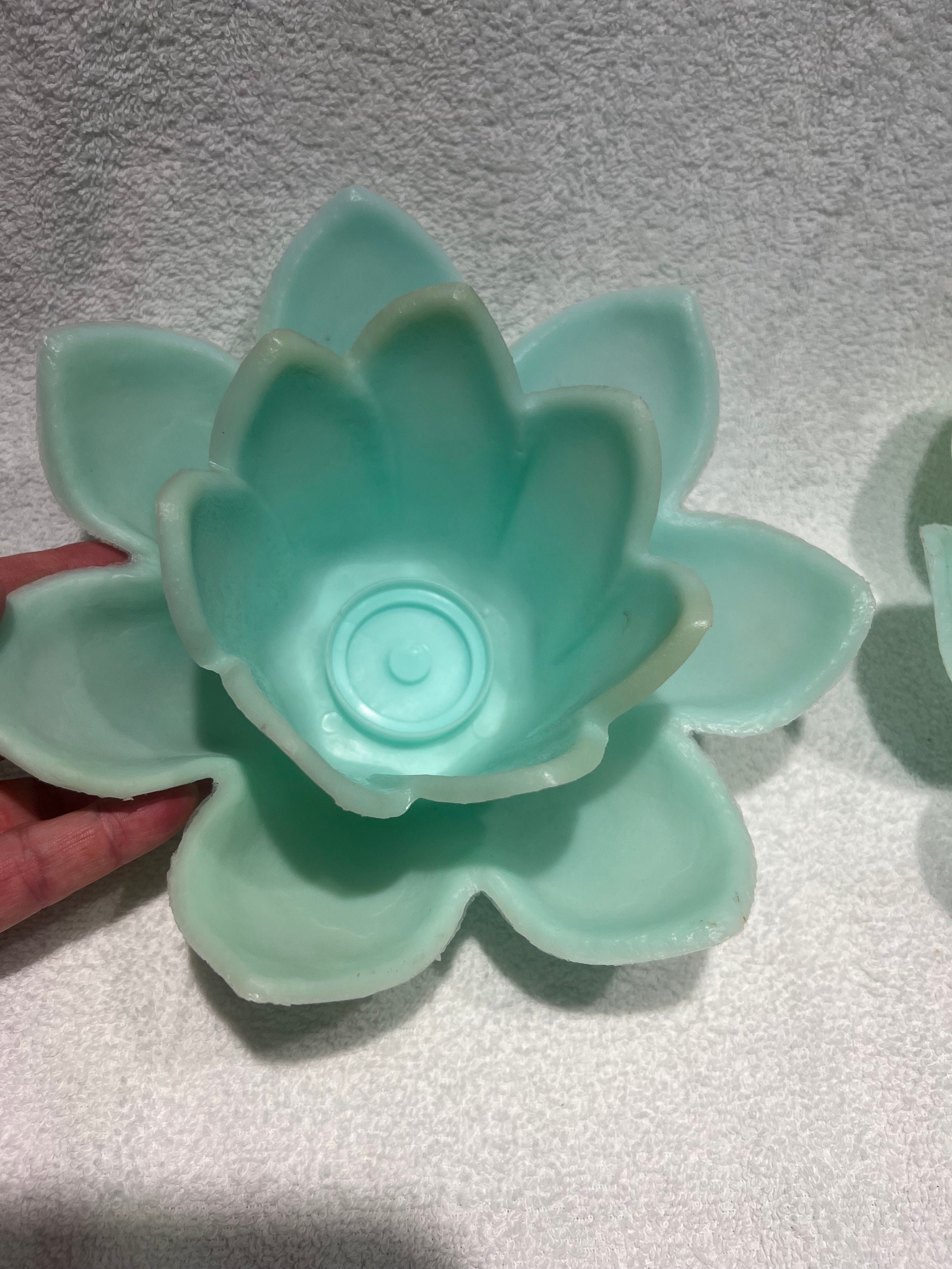 Lotus Flower and Plate Set, Jadeite Plastic, Set of Two. - Etsy