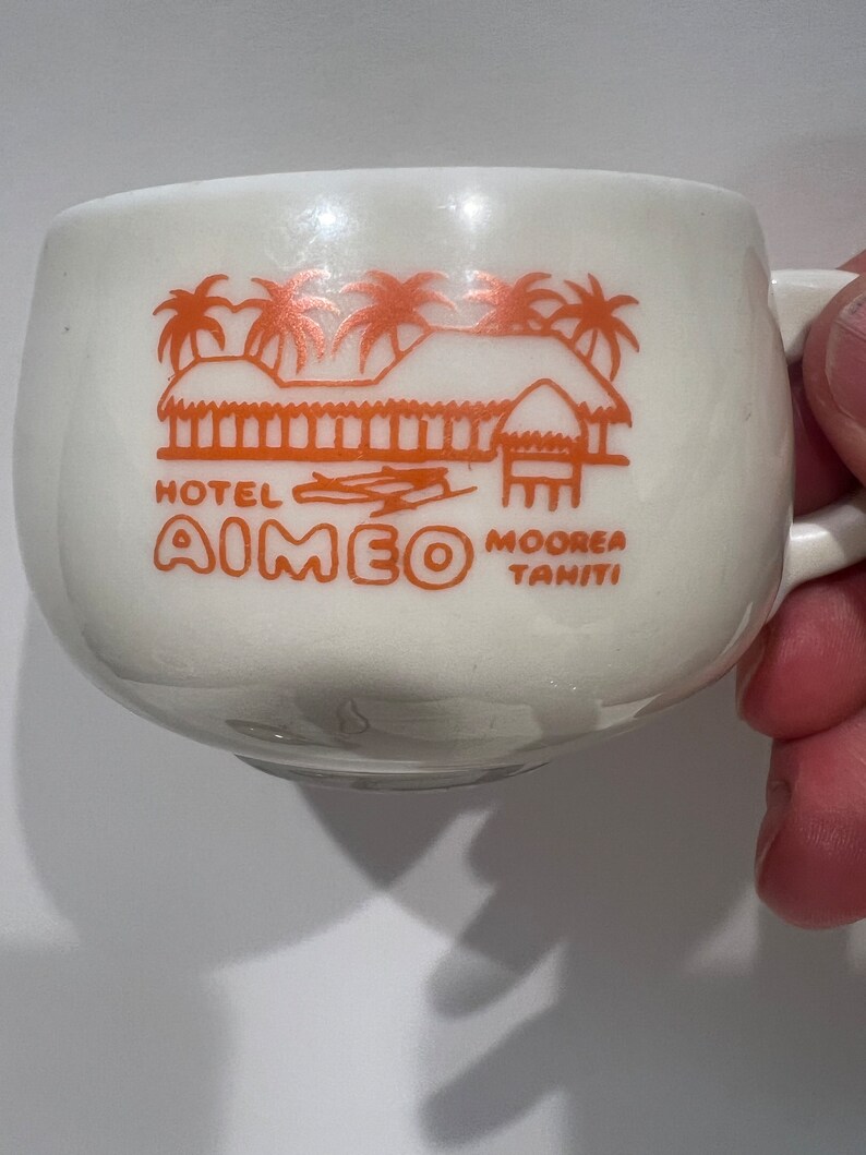 Set of Two Limoges Small Coffee Cups Hotel Aimeo Tahiti - Etsy