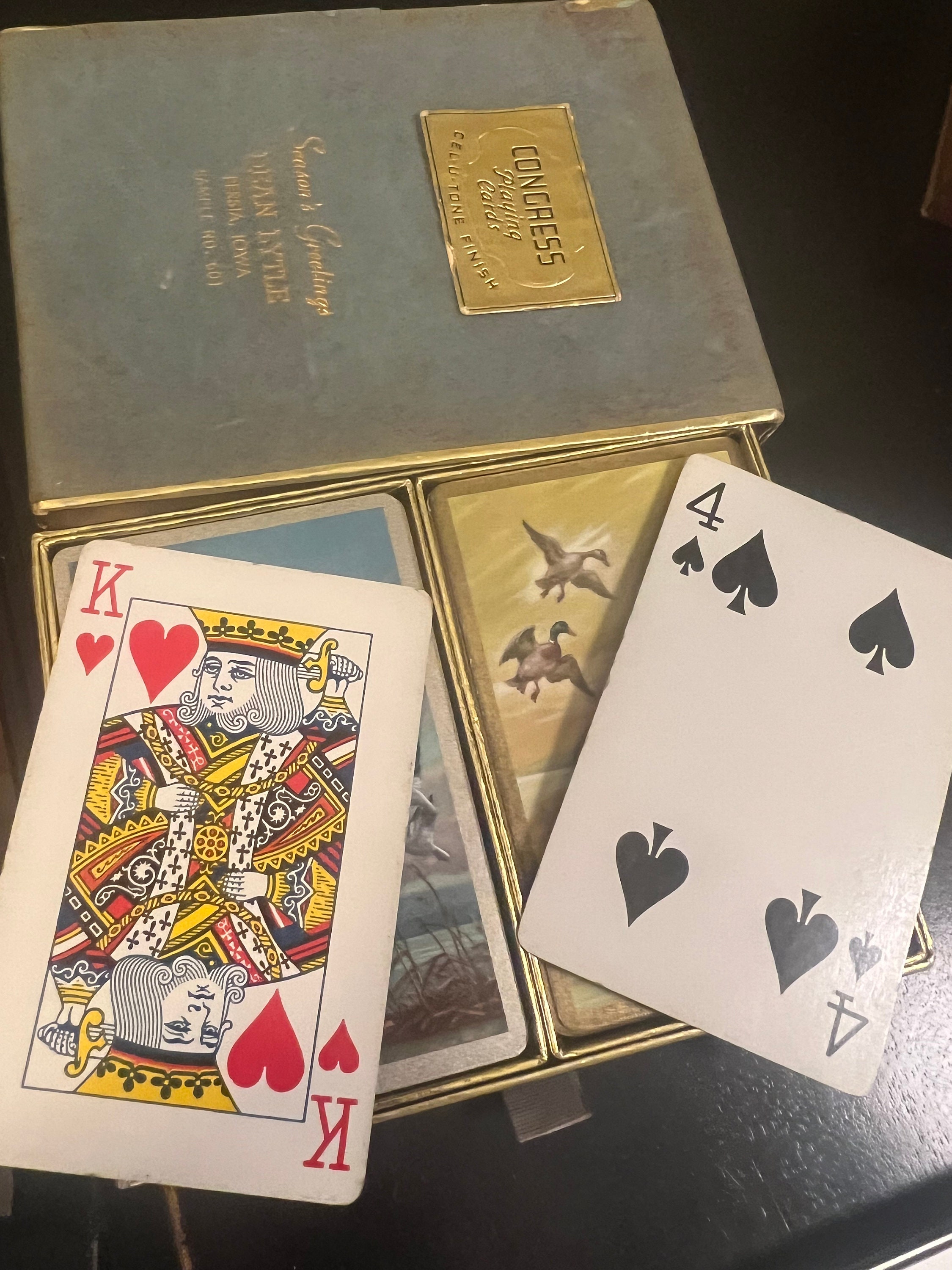 Vintage Congress Playing Cards Cel-u-tone Finish, Sample 601 - Etsy