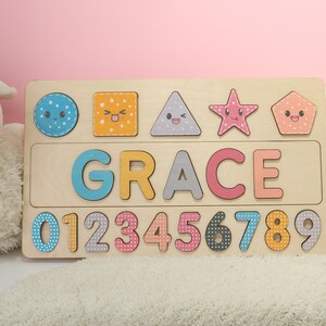 Personalized Name Puzzle W/numbers | New Christmas Gifts for Kids ...