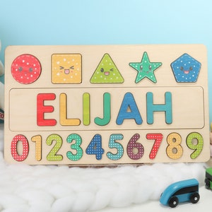Personalized Name Puzzle W/numbers | New Christmas Gifts for Kids ...