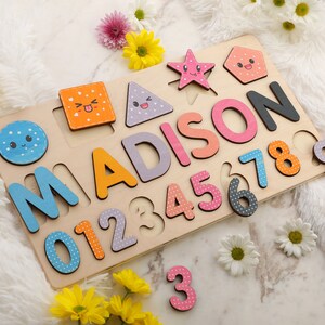 Wooden Name Puzzle Gift for Kids Name Puzzles for Toddlers - Etsy