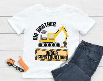 Big Brother Under Construction Shirt, Big Brother Tshirt, Big Brother ...
