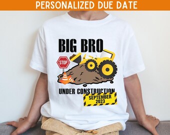 Big Brother Under Construction Shirt, Big Brother Tshirt, Big Brother ...