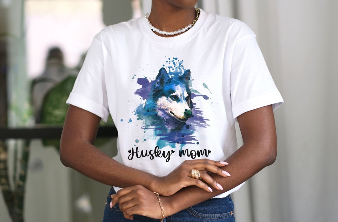Camiseta de mamá de perro Husky, camisa de regalo de amante de perro ...