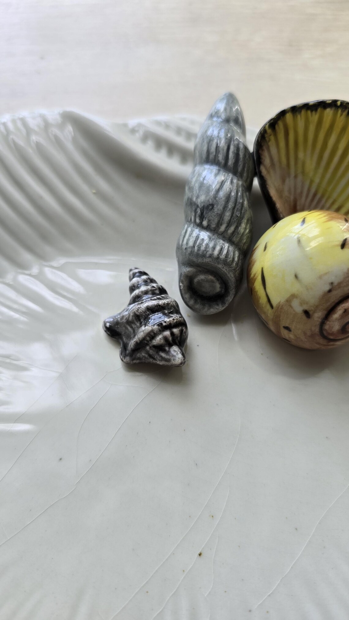 Vintage Fitz & Floyd Porcelain Ceramic Seashell Plate Scallop Shaped Crazing Collectible - Etsy