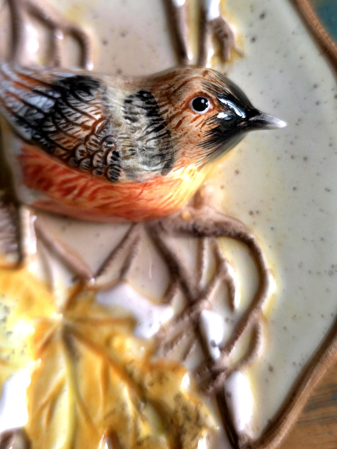 Vintage GANZ 3D Bird Ceramic Wall Plate - Fall Mini Art Decor - Etsy