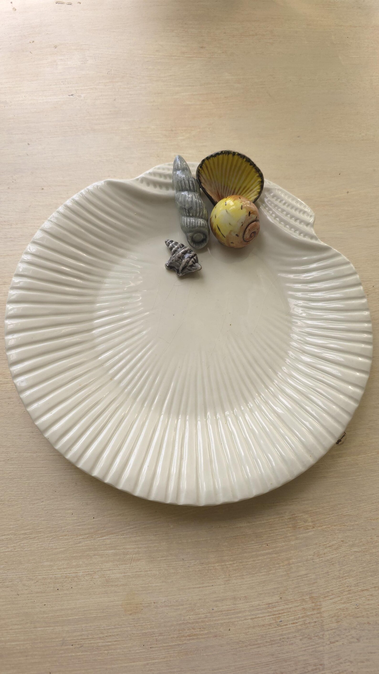 Vintage Fitz & Floyd Porcelain Ceramic Seashell Plate Scallop Shaped Crazing Collectible - Etsy