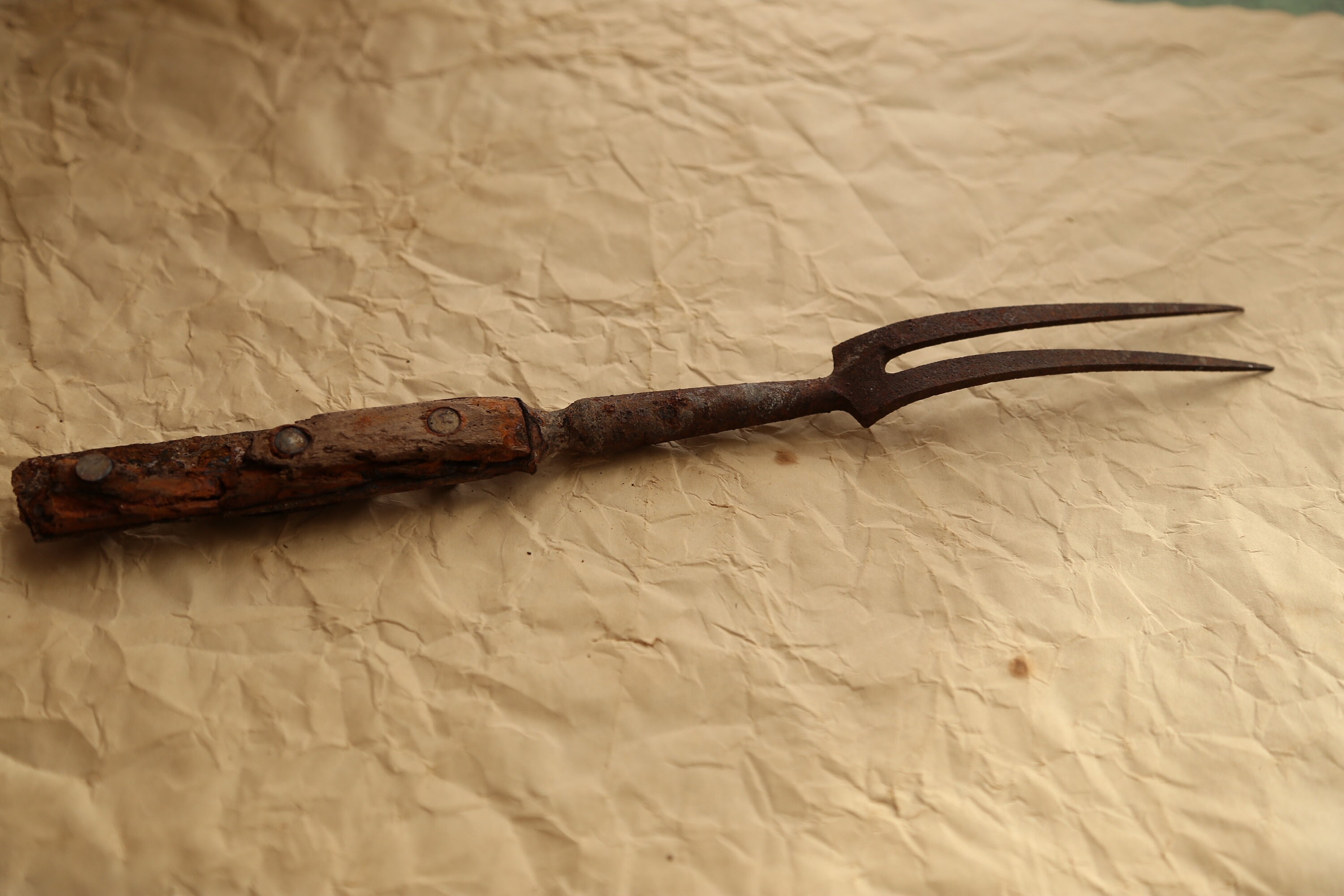 Vintage Meat Fork Rusty Old Two Tooth Rustic Decor - Etsy