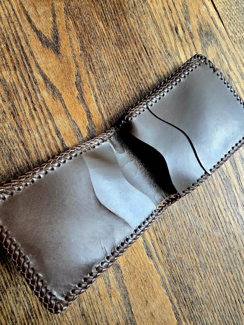 Vintage Tooled Leather Men's Wallet – Brown Byron Western Bifold Carved ...