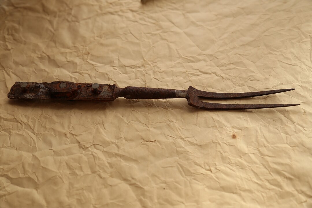 Vintage Meat Fork Rusty Old Two Tooth Rustic Decor - Etsy