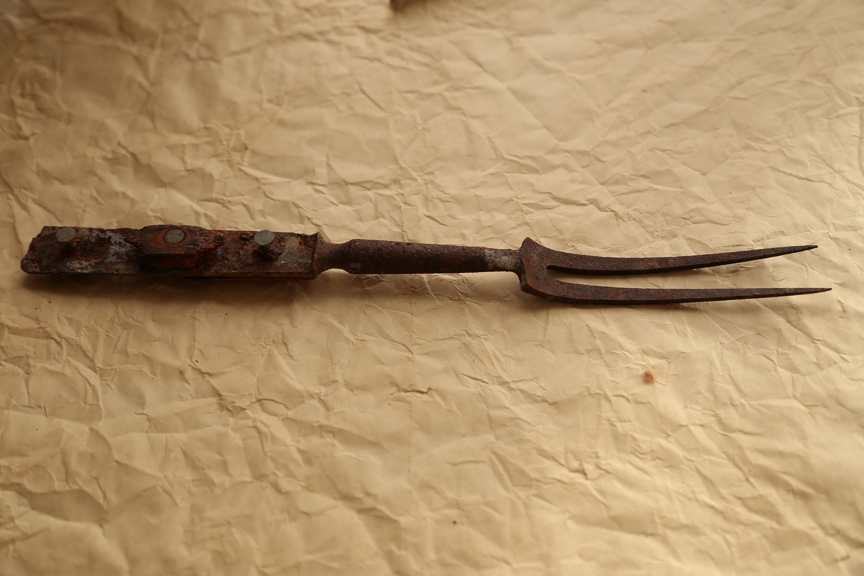 Vintage Meat Fork Rusty Old Two Tooth Rustic Decor - Etsy
