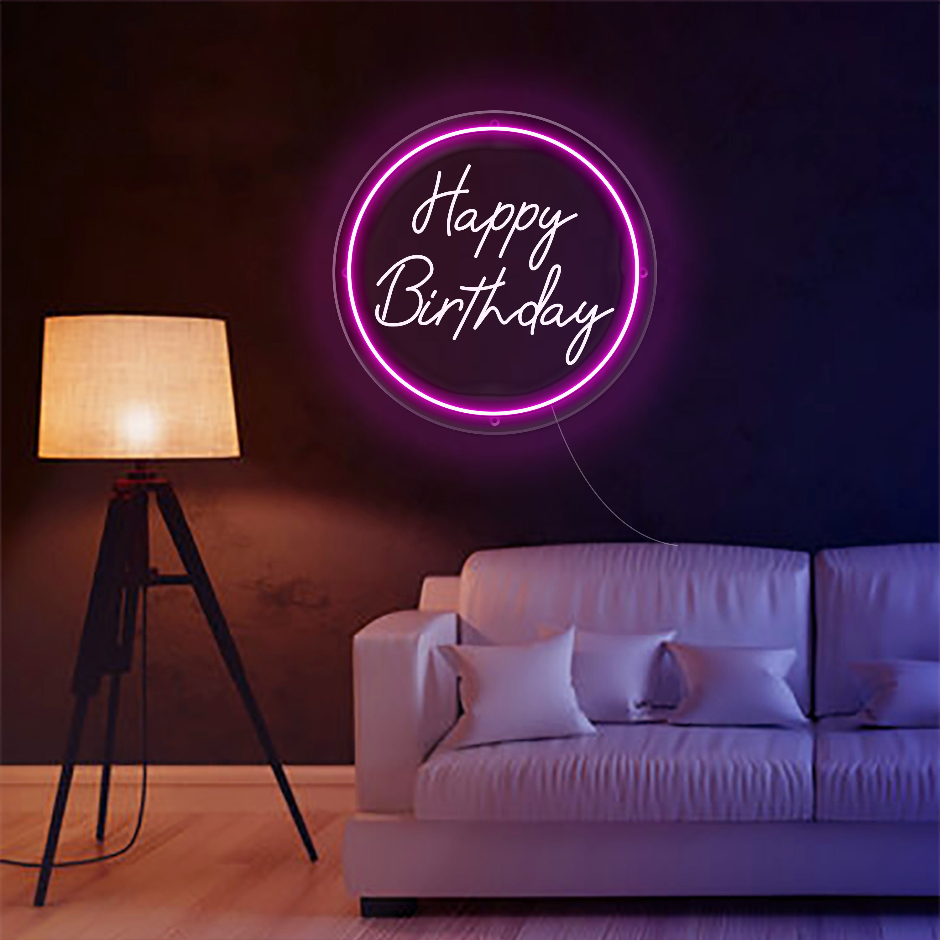 Happy Birthday Neon Sign, Birthday Neon Sign, Custom Neon Sign for ...