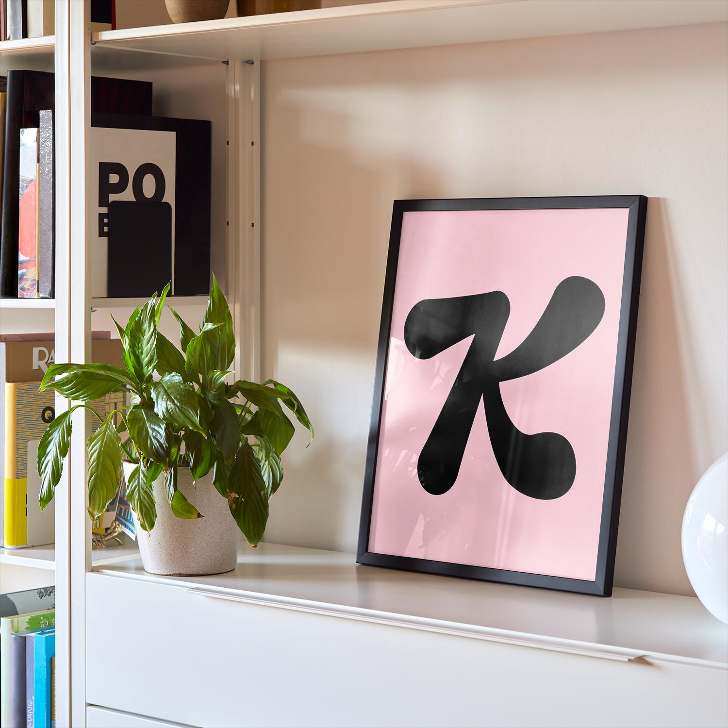Letter K Printable Poster, Custom Font Monogram (instant Download) - Etsy