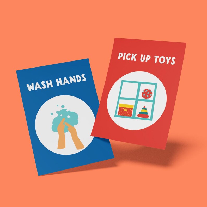50 PRINTABLE ROUTINE CARDS. Daily Chores and Tasks. Toddlers Routine ...