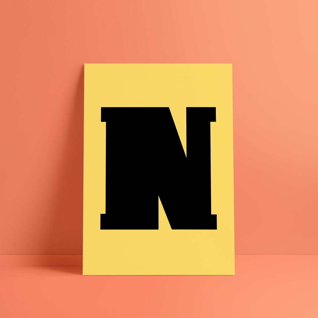 Letter N Poster, Custom Font Print (instant Download) - Etsy