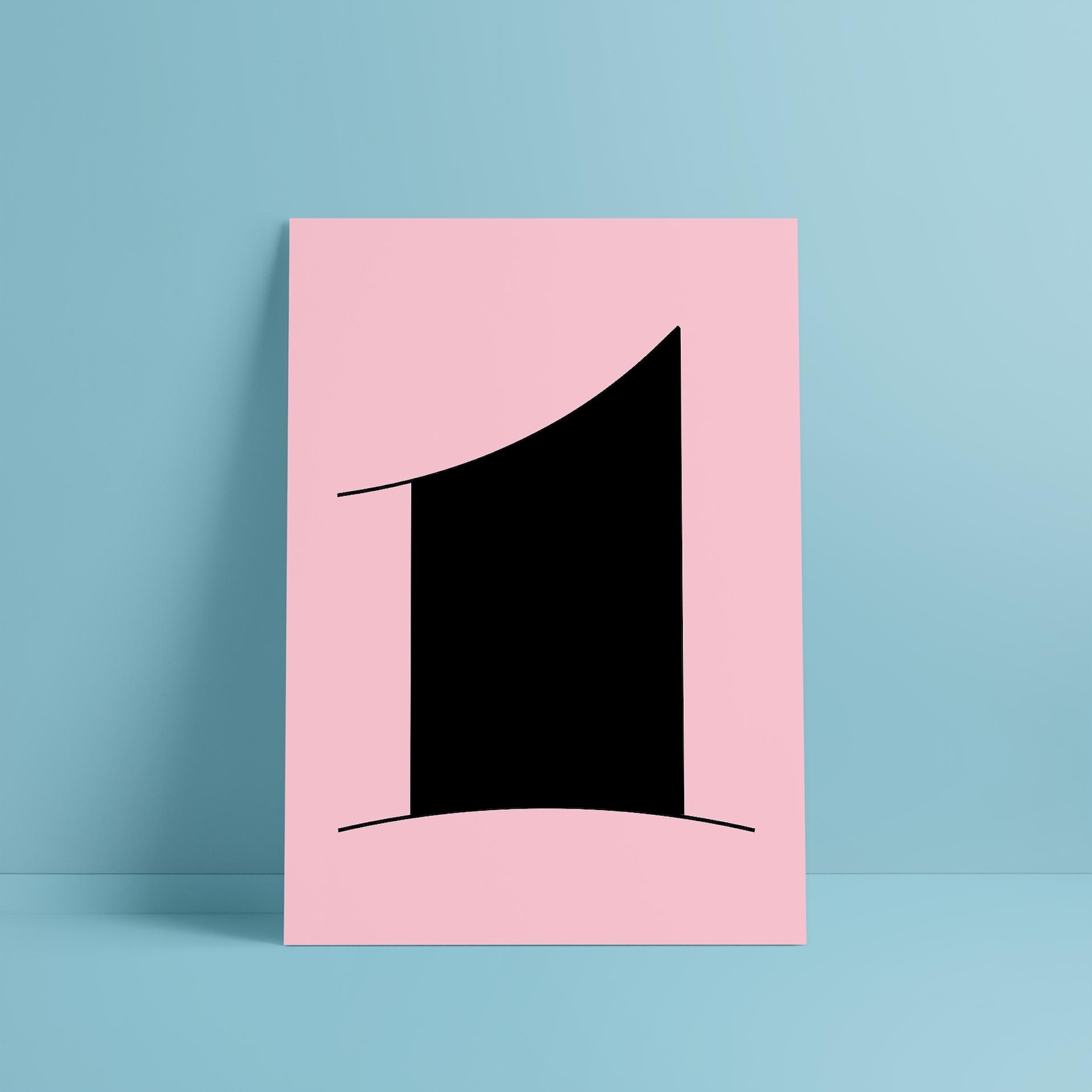 NUMBER PRINTABLE POSTER Number 1. Custom Made Font. Figure. Digit ...
