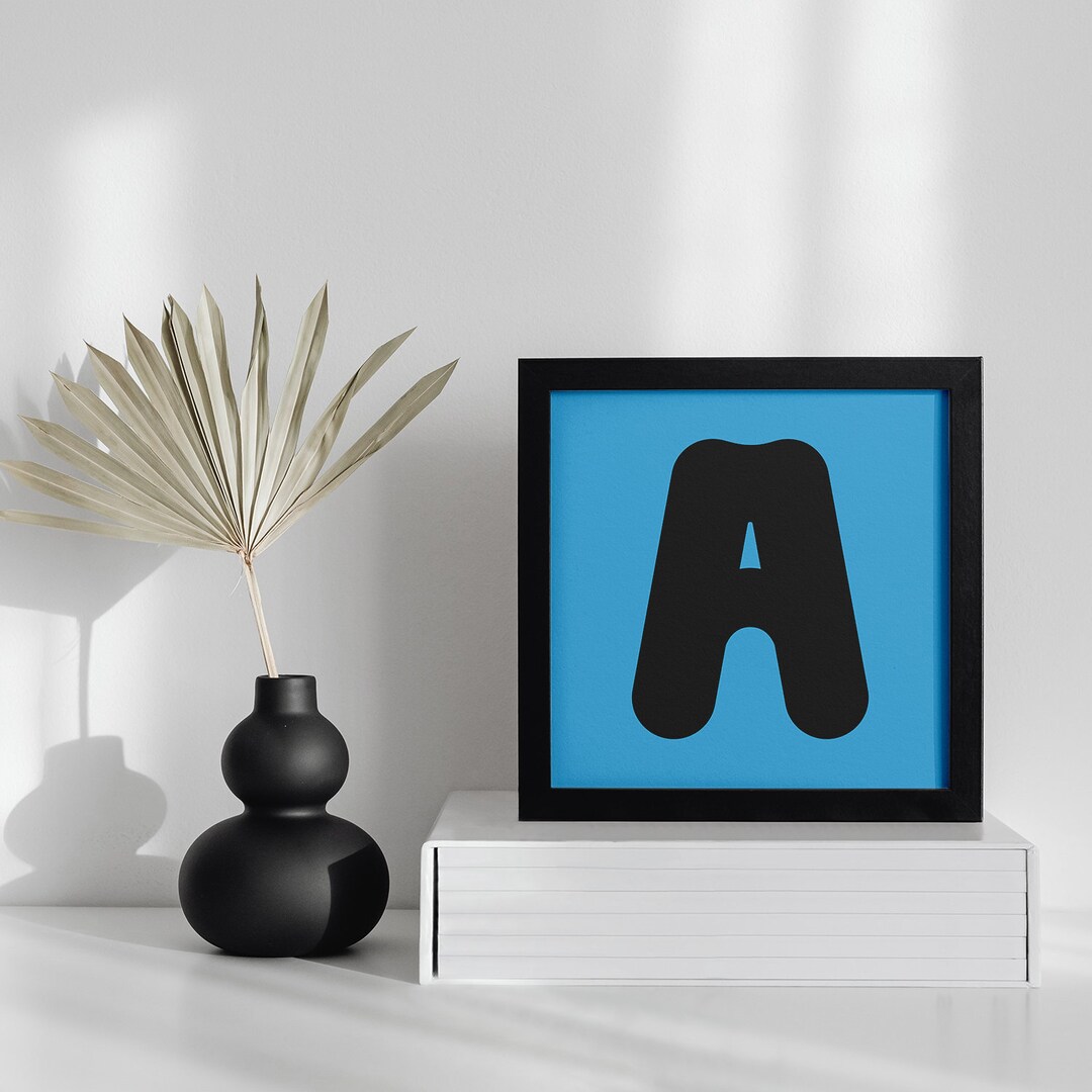 ALPHABET PRINTABLE POSTER Letter A. Custom Made Font. Typographic ...
