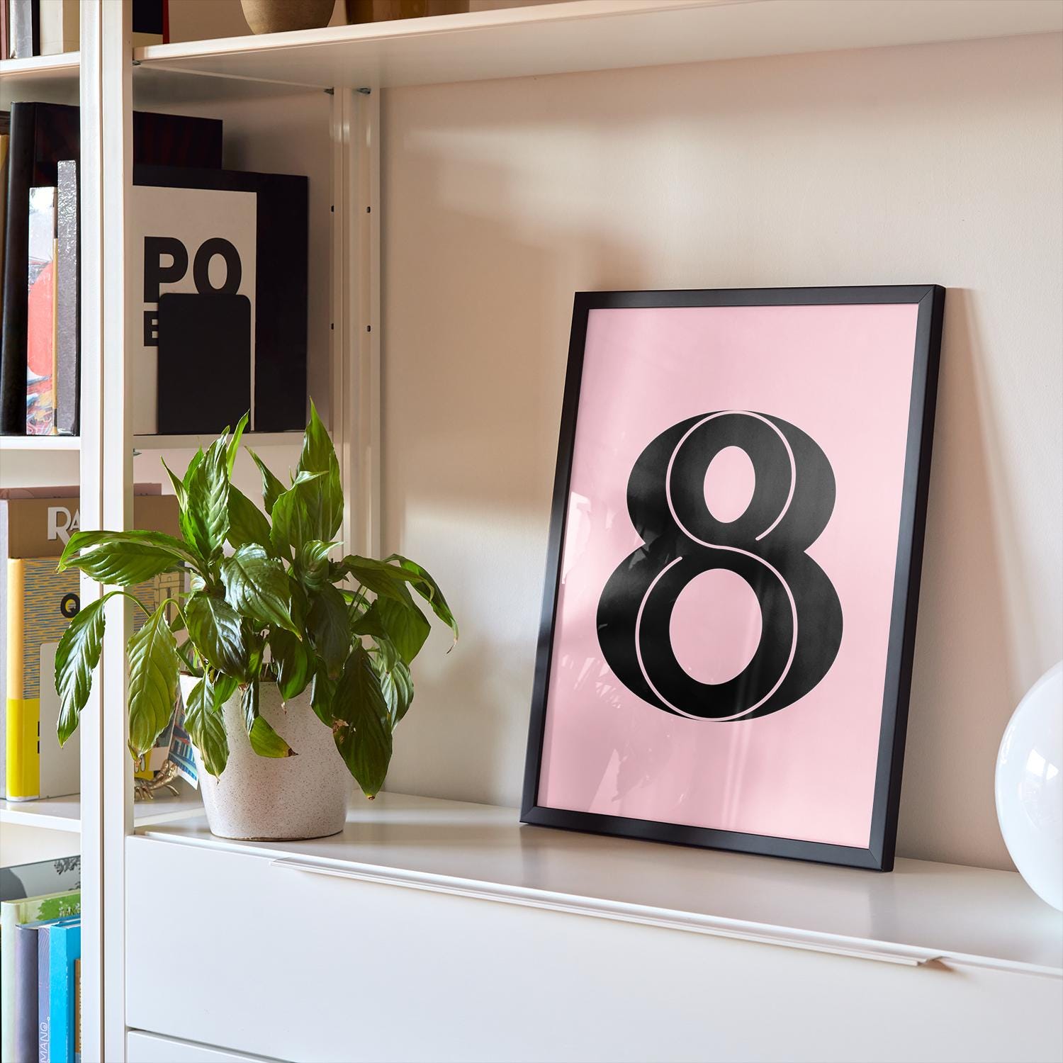 Number 8 Printable Poster, Custom Font (digital Download) - Etsy