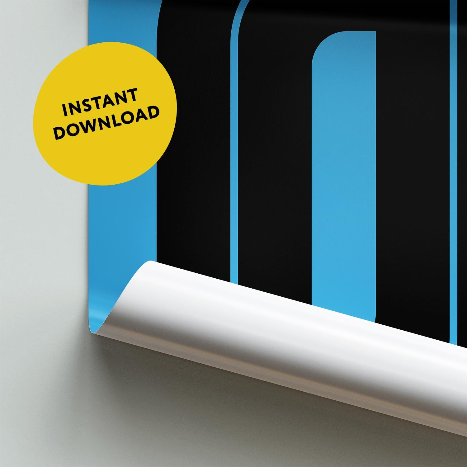 NUMBER PRINTABLE POSTER Number 0. Custom Made Font. Figure. Digit ...